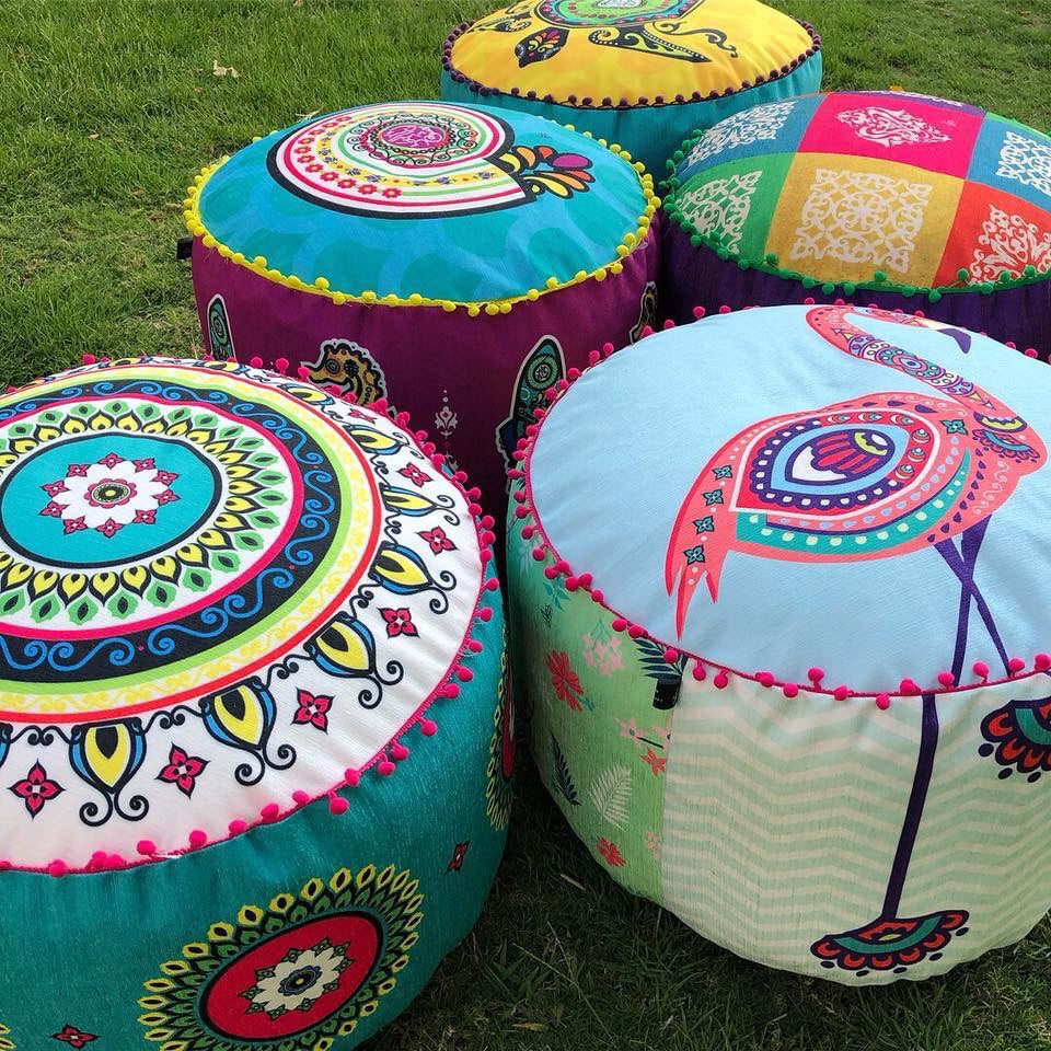 Pouffe Covers – Artistic & Handmade Pouffe Covers | Serat Studio
